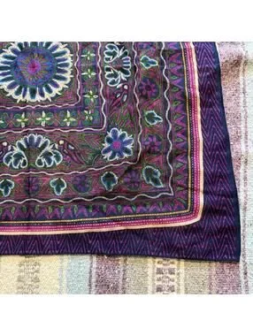 Accessories | Vintage 7s80s Rare Colorful Acute 100 Wool Scarf Made In ...